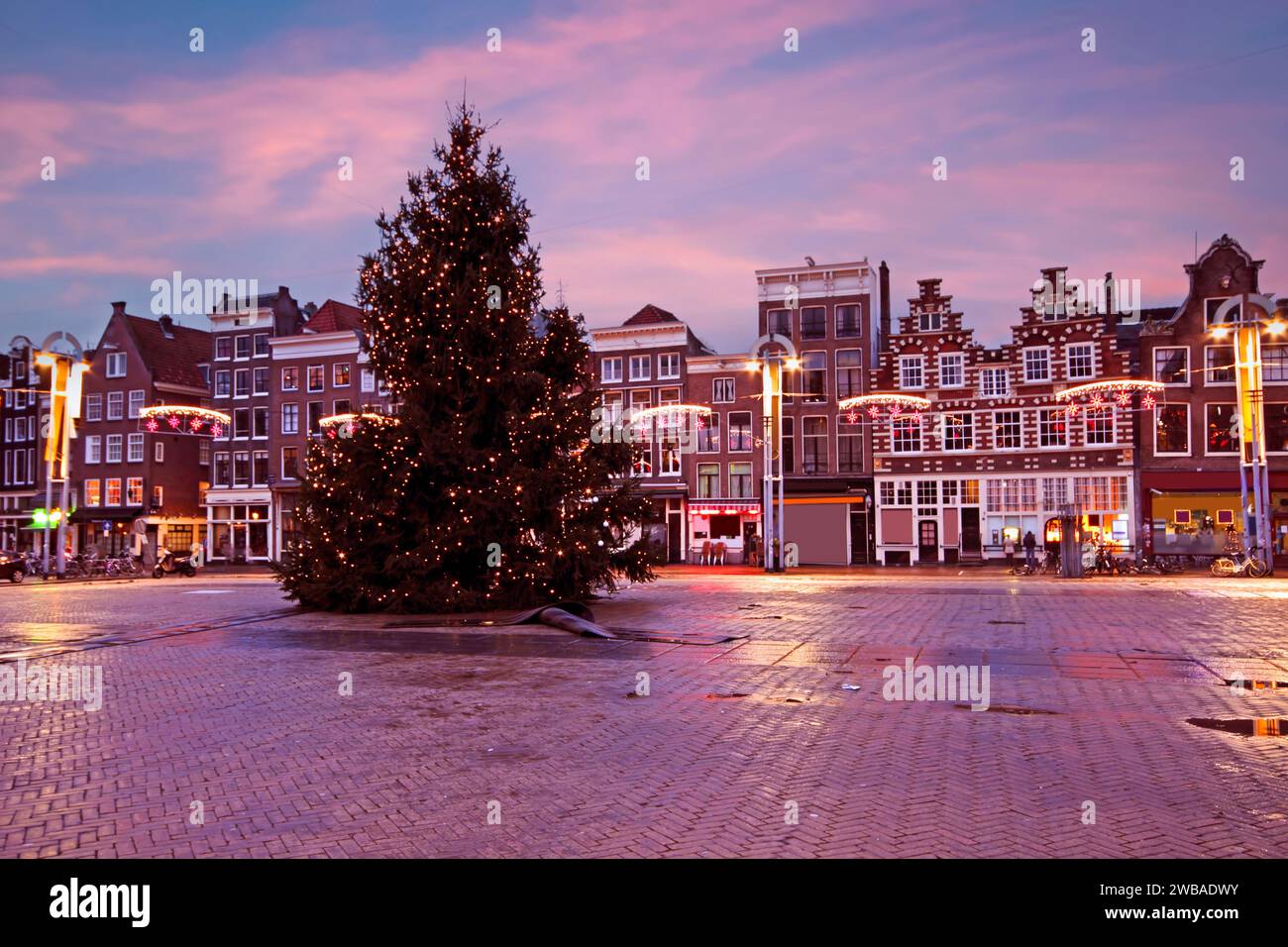 Christmas in Amsterdam on the Nieuwmarkt in the Netherlands Stock Photo ...