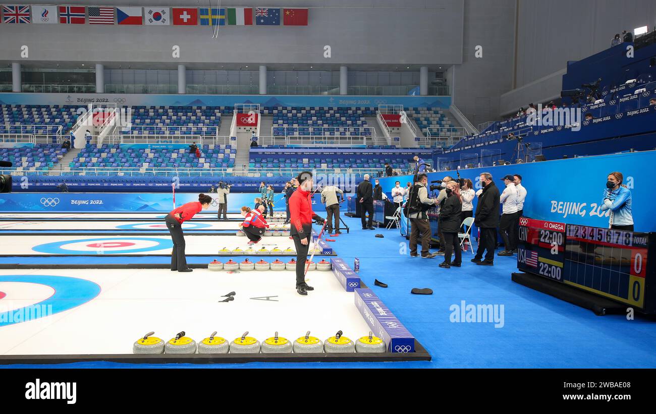 FEB 5, 2022 - Beijing, China: Fan Suyuan and Ling Zhi of Team China ...