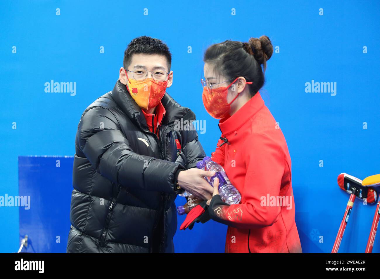 FEB 5, 2022 - Beijing, China: Fan Suyuan and Ling Zhi of Team China ...