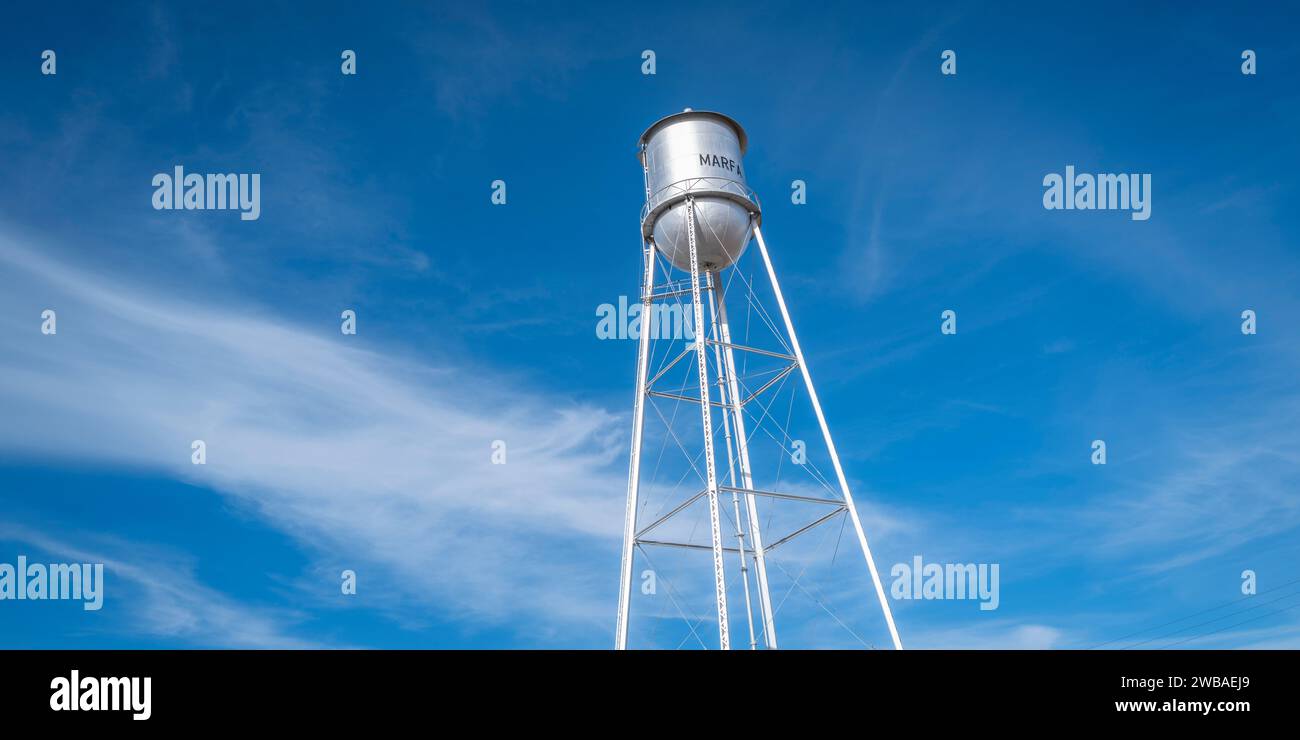 Water tower in Marfa, Texas Stock Photo - Alamy