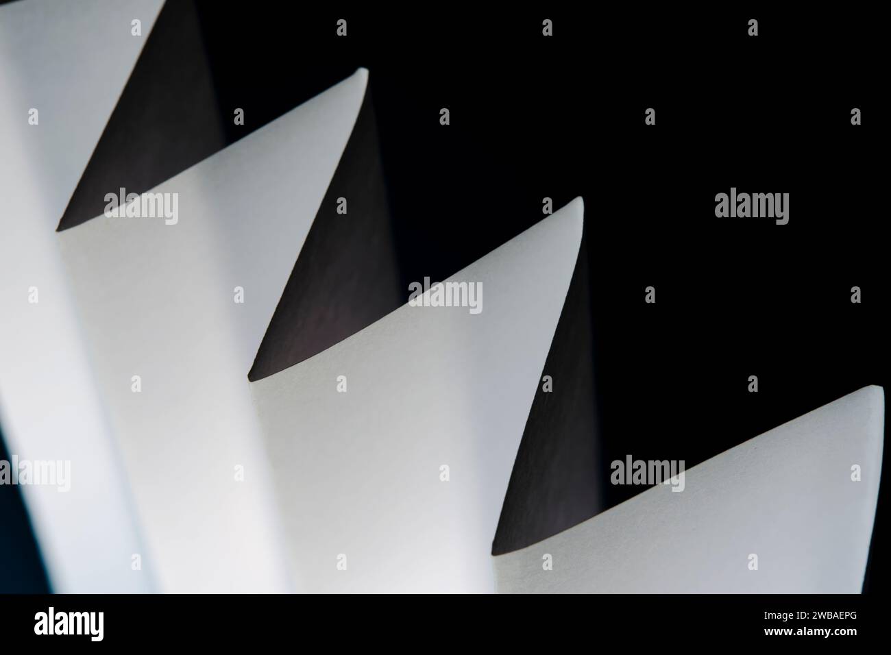 Abstract sharp triangular lines in closeup Stock Photo - Alamy