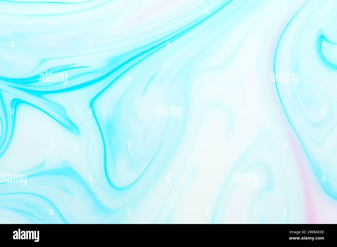 Background with blue streaks on white milk. Marble texture Stock Photo - Alamy