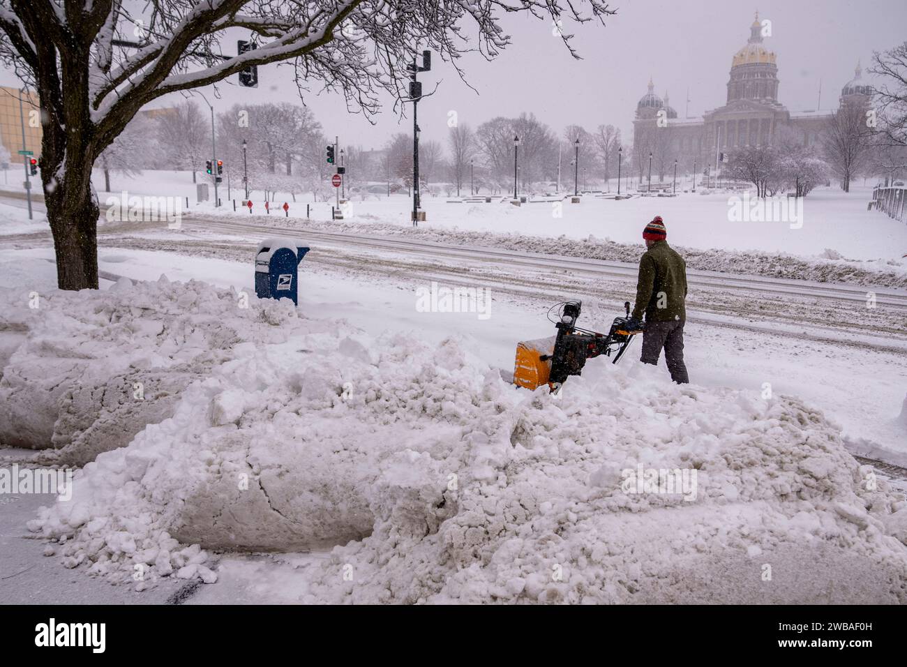 The Iowa State Capitol Building is visible as Spud Glaser of Carlisle ...