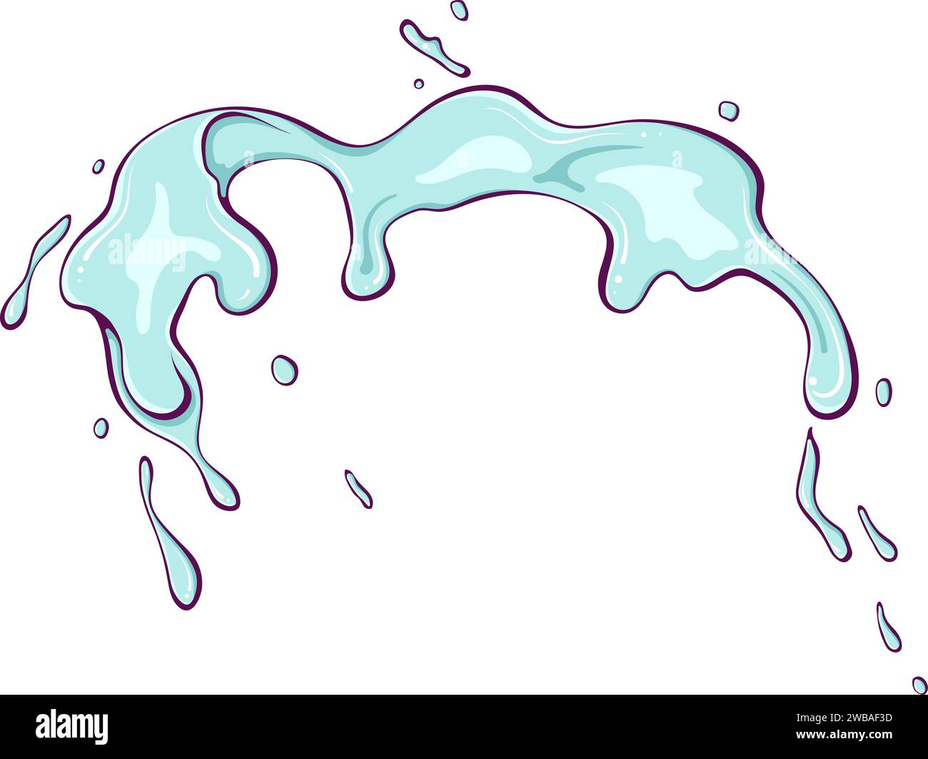 Blue liquid art comic Cut Out Stock Images & Pictures - Alamy