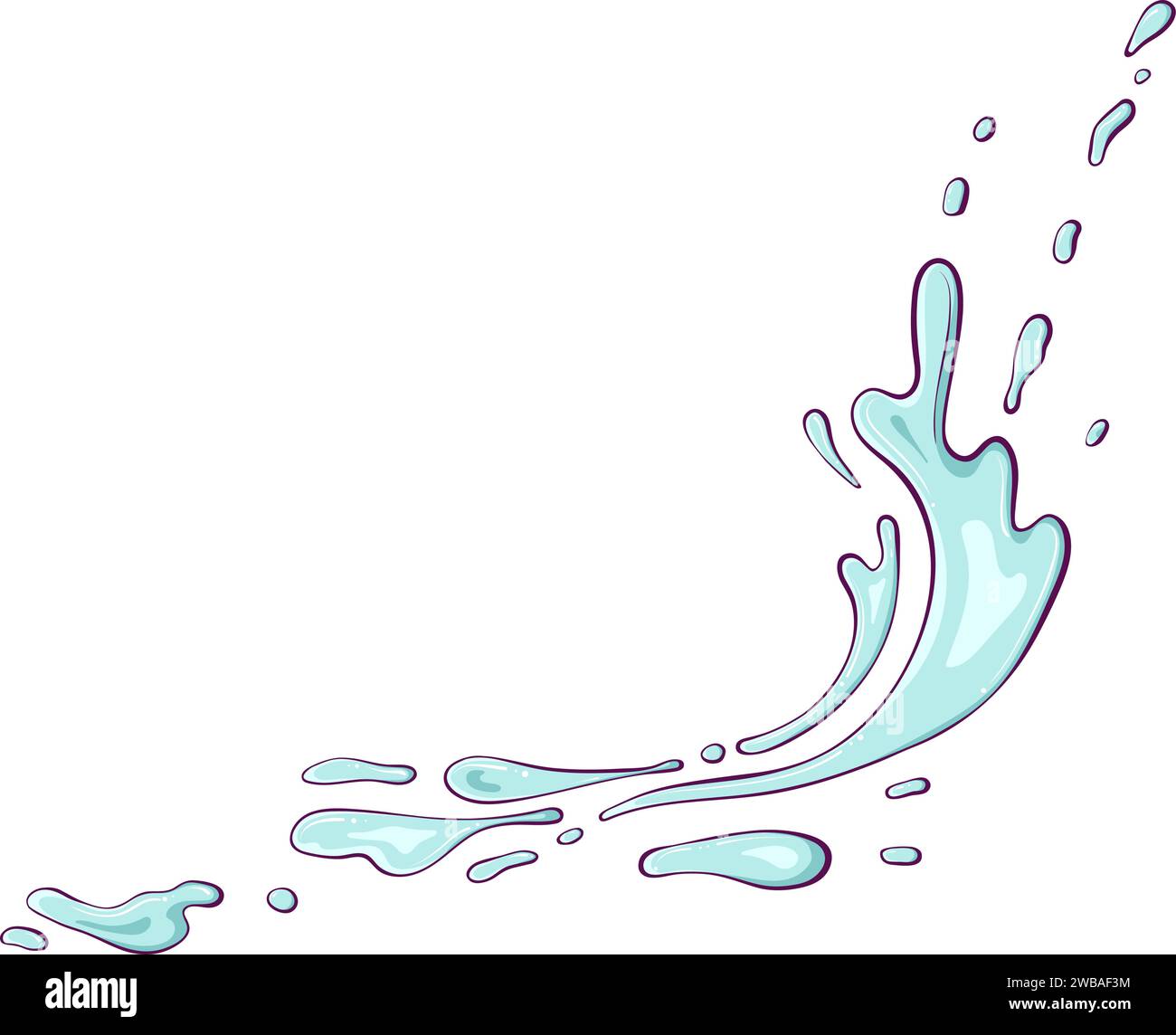 Blue liquid art comic Cut Out Stock Images & Pictures - Alamy