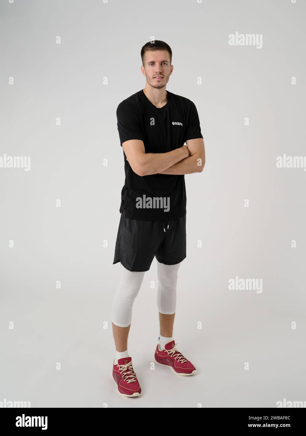 Filip Petrusev poses for a portrait on October 2, 2023 in Philadelphia ...