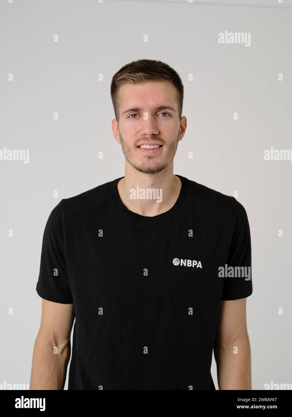 Filip Petrusev poses for a portrait on October 2, 2023 in Philadelphia ...