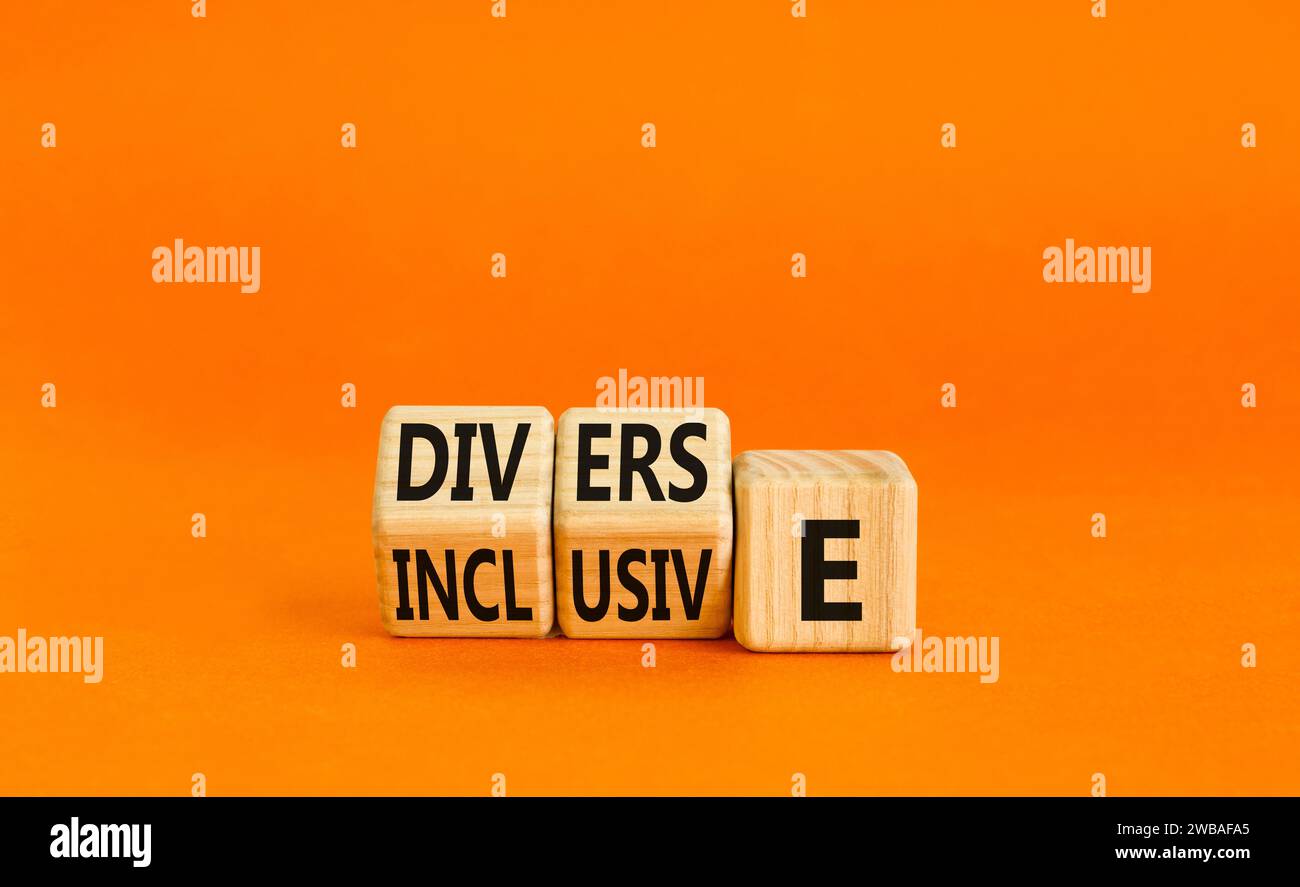 Diverse and inclusive symbol. Concept word Diverse and Inclusive on ...