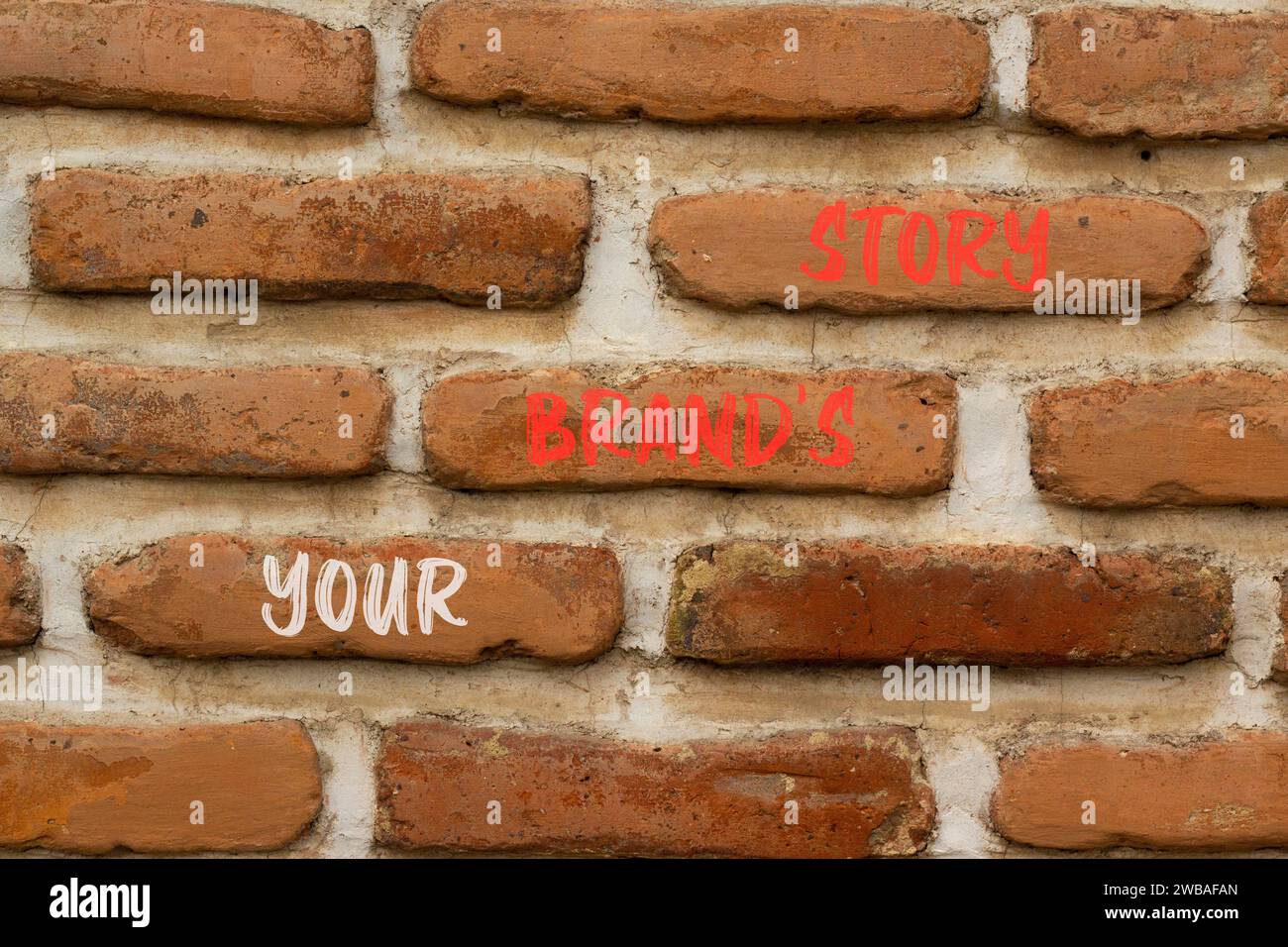 Branding and your brand story symbol. Concept words Your brands story ...