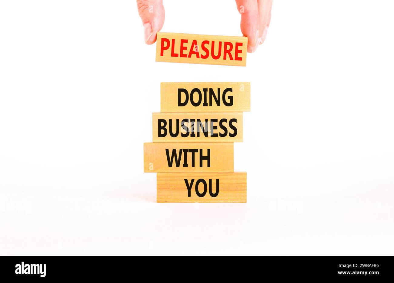 Pleasure doing business with you symbol. Concept words Pleasure doing ...