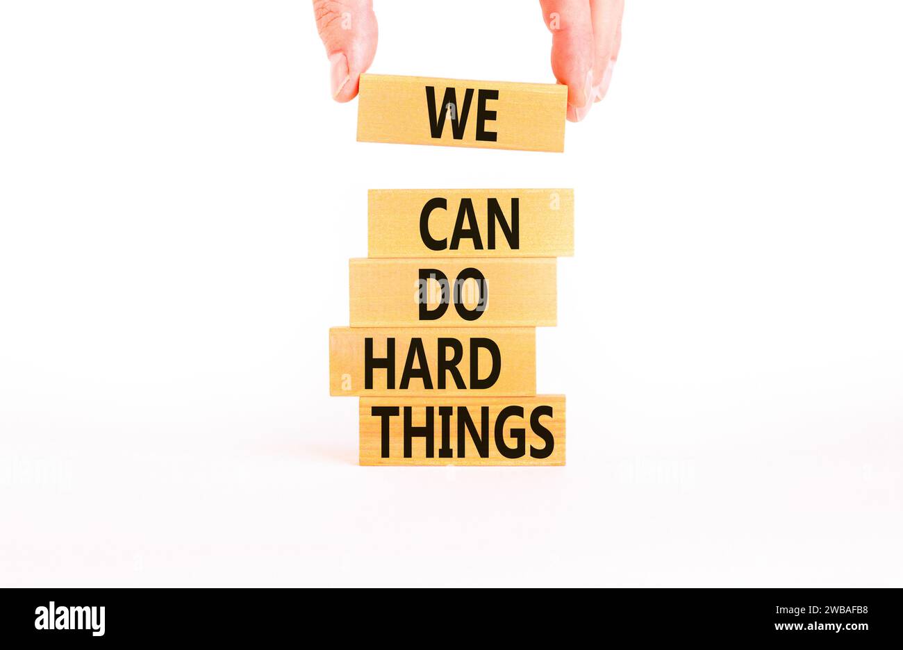 We can do hard things symbol. Concept words We can do hard things on ...