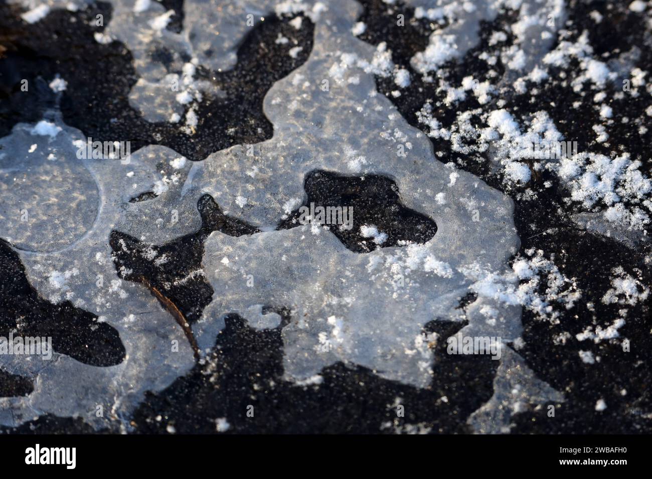 Winterliche Eisstrukturen nach Nachtfrösten Eisstrukturen die sich auf ...