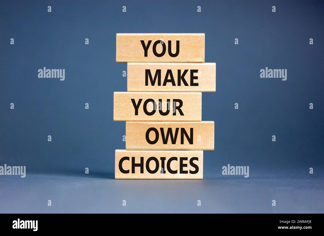 You make your own choice symbol. Concept words You make your own choice ...