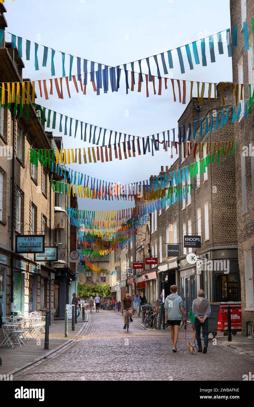 Narrow cobbled road Green Street Cambridge Stock Photo - Alamy