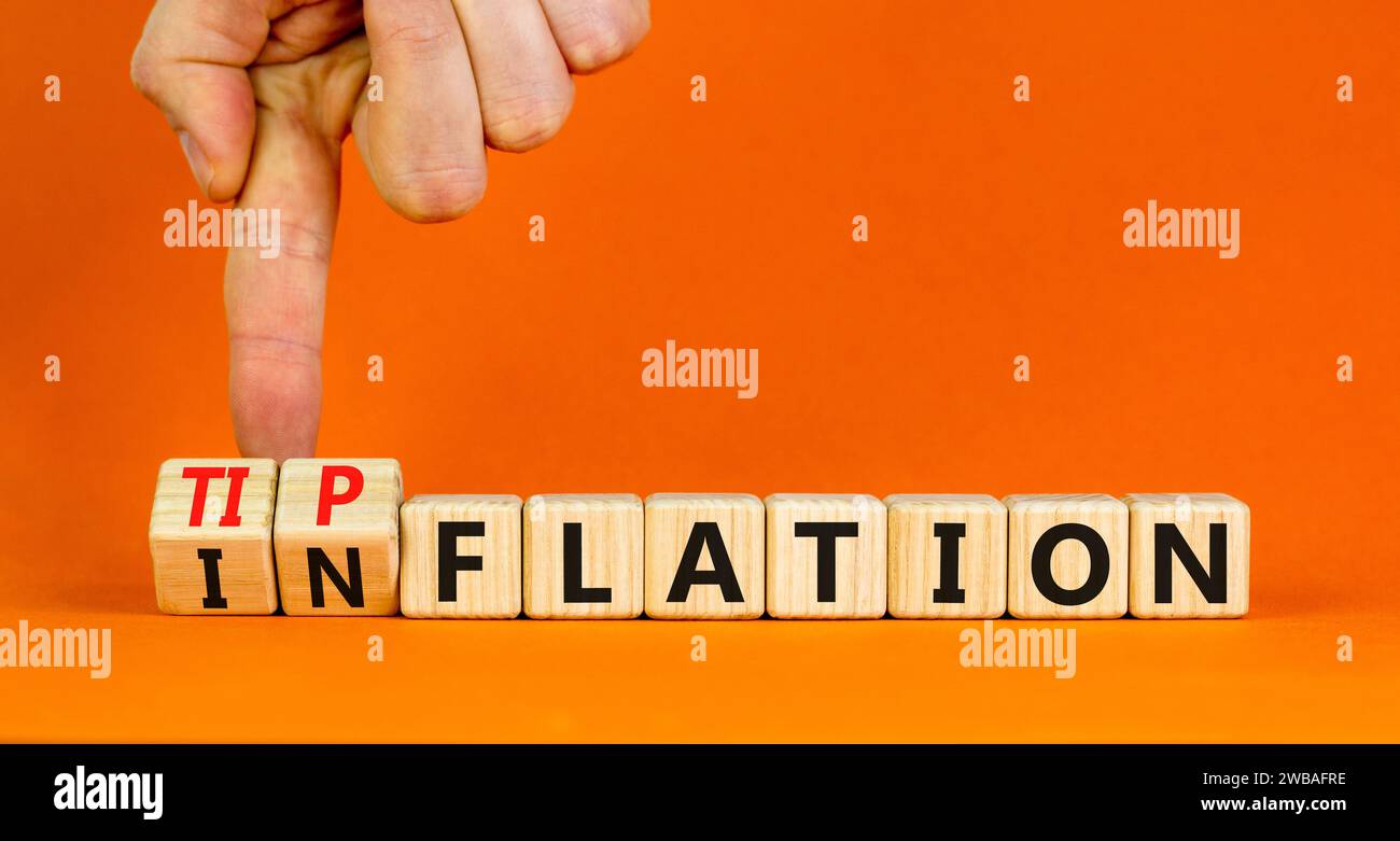 Inflation or tipflation symbol. Concept words Inflation Tipflation on ...