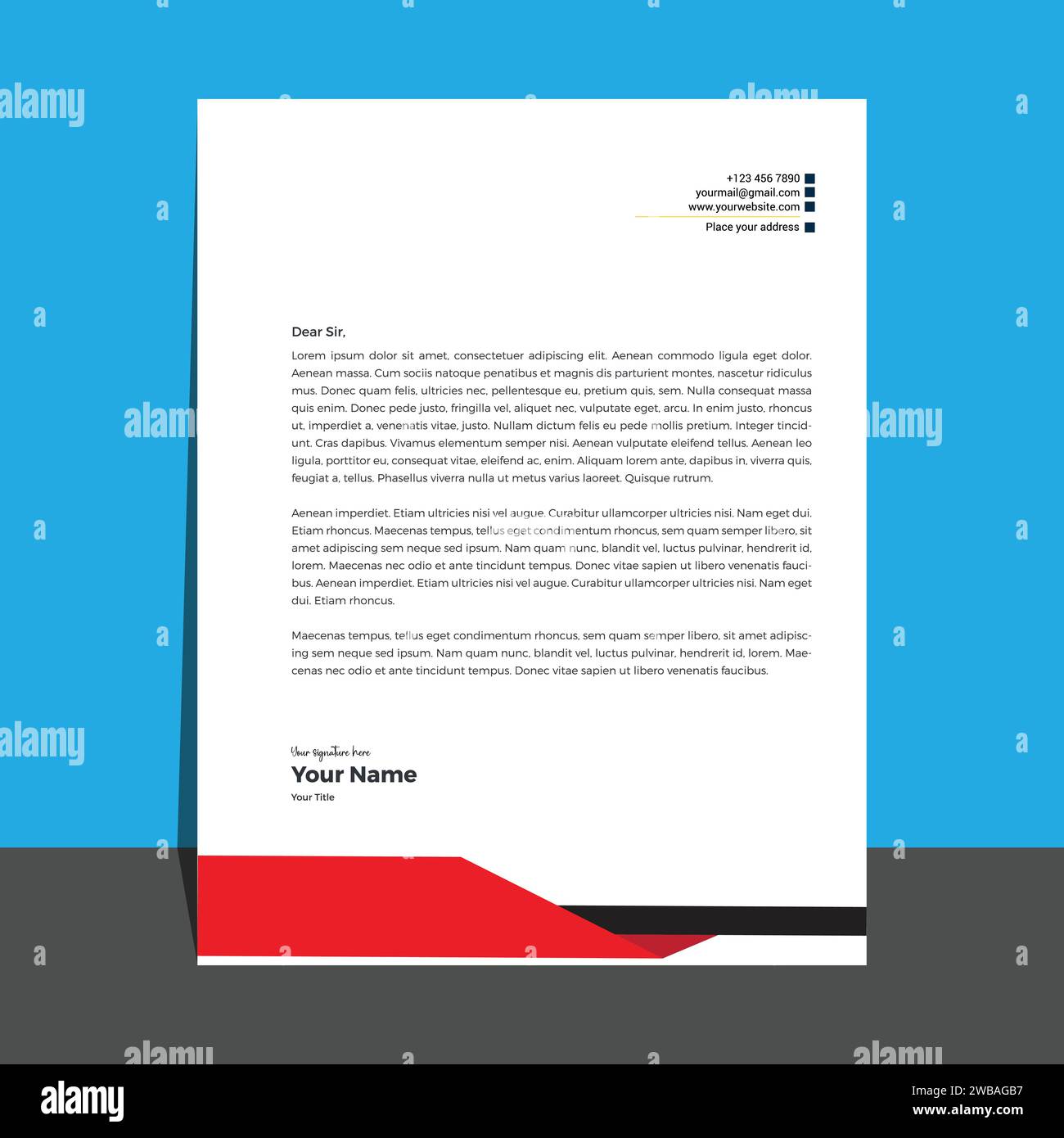 Letterhead template hi-res stock photography and images - Alamy