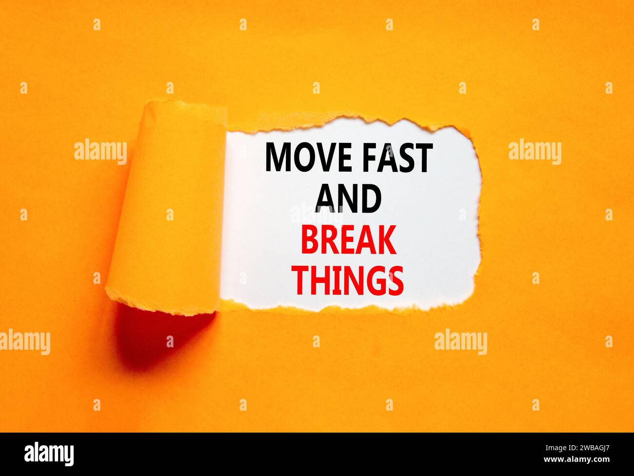 Move fast and break things symbol. Concept words Move fast and break ...