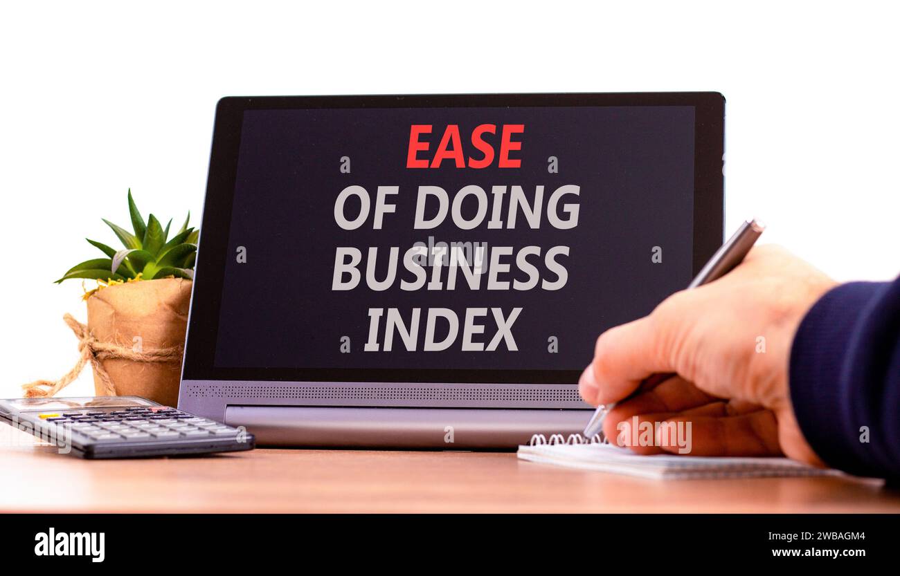 Ease of doing business index symbol. Concept words Ease of doing business index on beautiful ...