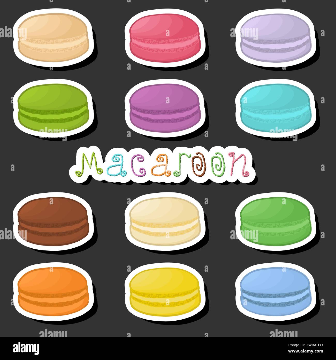 Almond biscuit Stock Vector Images - Alamy