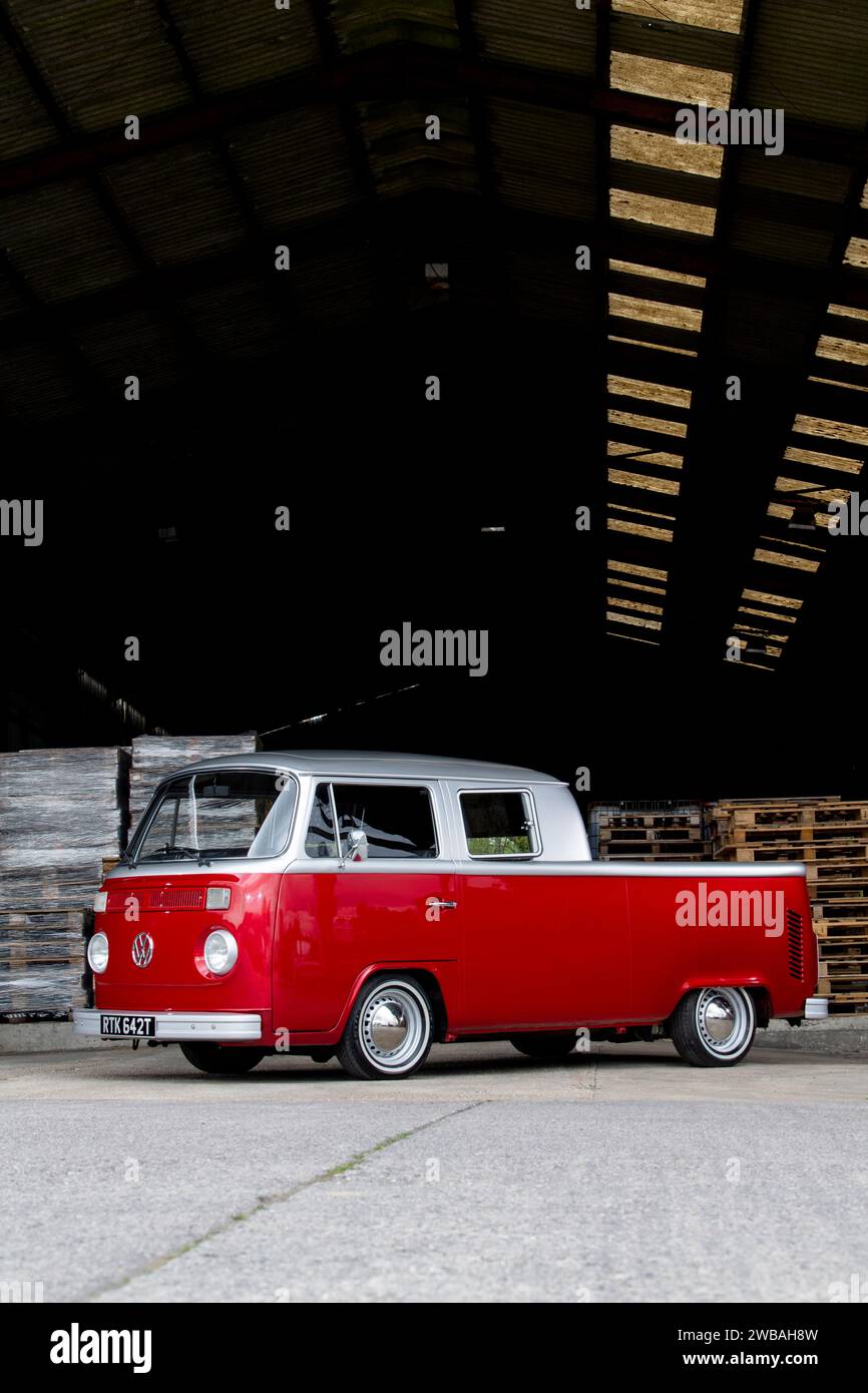 VW Type 2 Bay Window double cab pick up truck Stock Photo - Alamy
