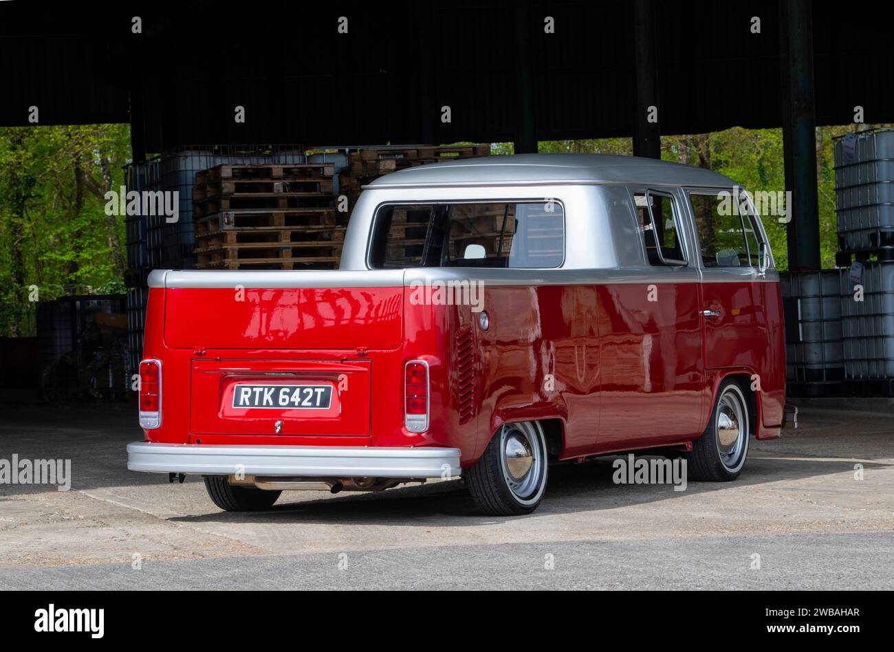 VW Type 2 Bay Window double cab pick up truck Stock Photo - Alamy