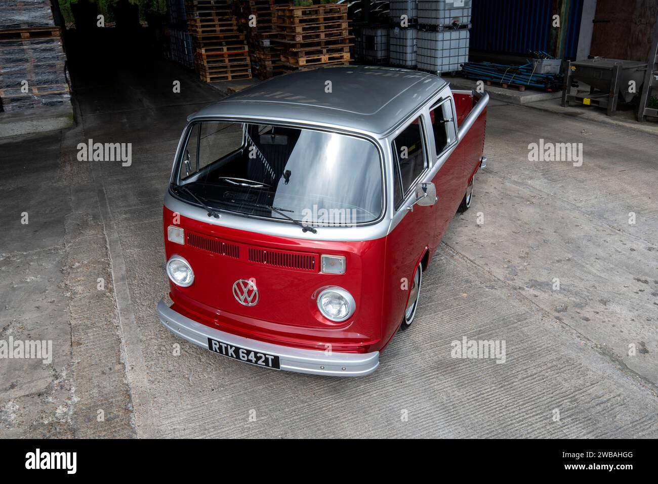 VW Type 2 Bay Window double cab pick up truck Stock Photo - Alamy