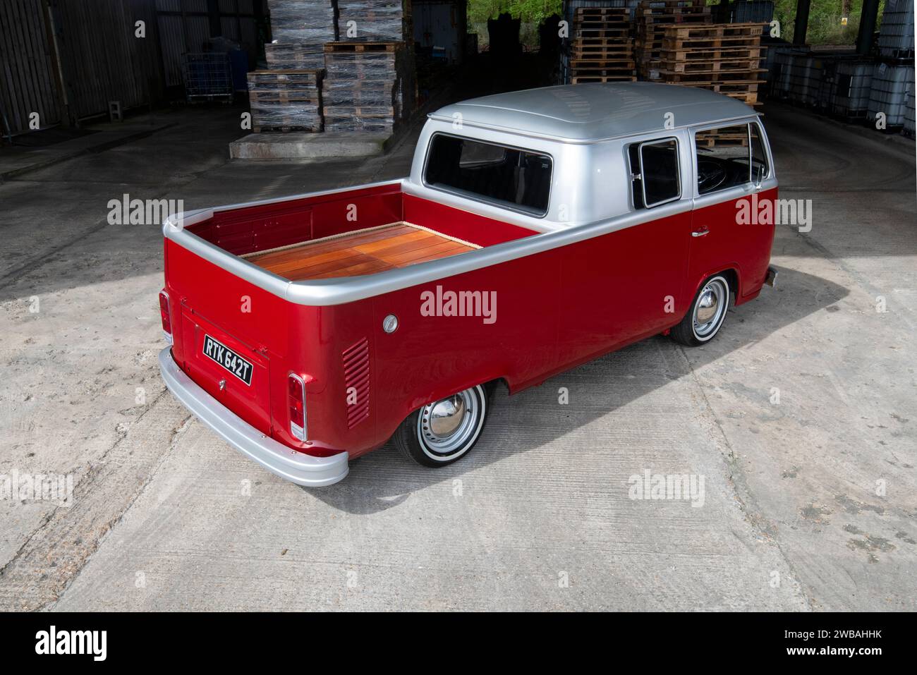 VW Type 2 Bay Window double cab pick up truck Stock Photo - Alamy