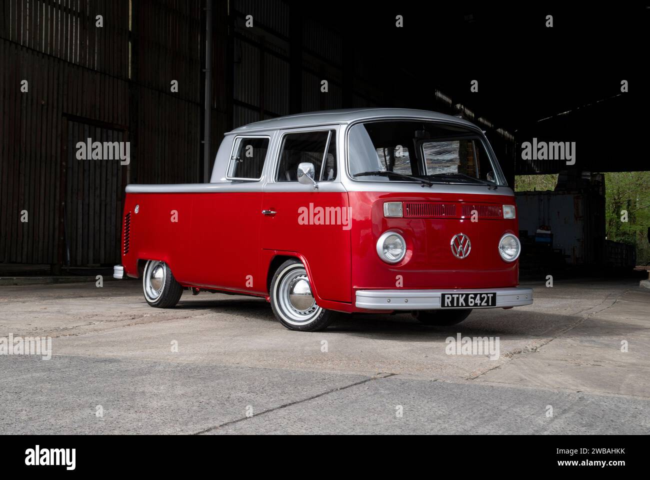 VW Type 2 Bay Window double cab pick up truck Stock Photo - Alamy