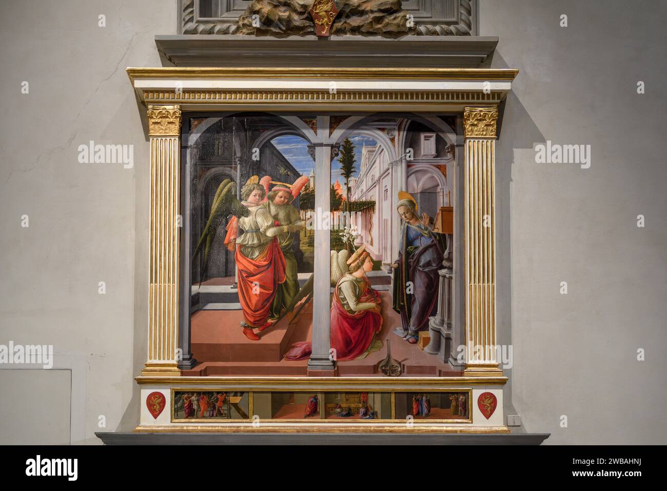 Florence, Italy. 09th Jan, 2024. The Martelli Annunciation altarpiece by Fra Filippo Lippi (c ...