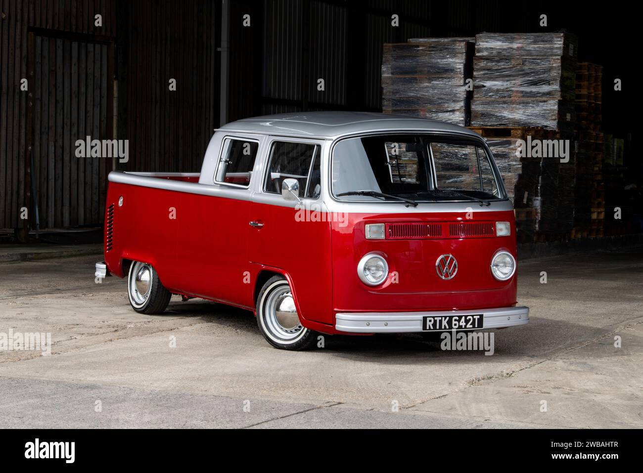 VW Type 2 Bay Window double cab pick up truck Stock Photo - Alamy
