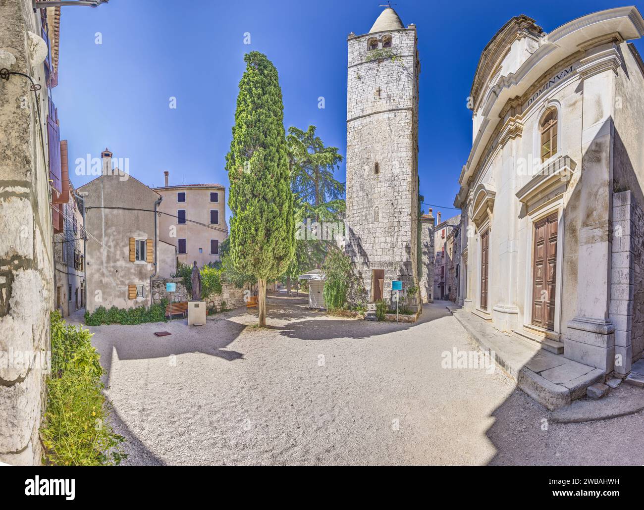 Scene from historical medieval town Bale on Croatian peninsula Istria ...