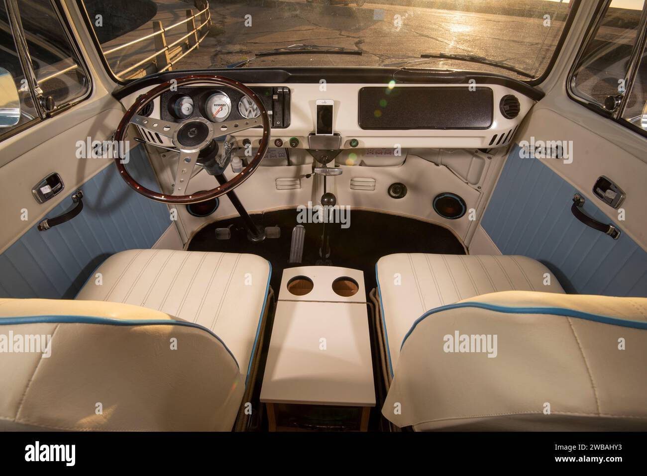 1969 VW T2 Bay Window camper van Stock Photo - Alamy