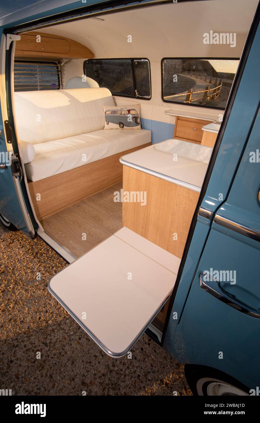 1969 VW T2 Bay Window camper van Stock Photo - Alamy