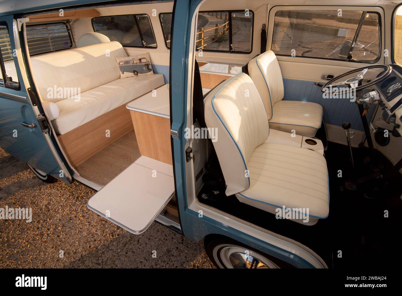 1969 VW T2 Bay Window camper van Stock Photo - Alamy