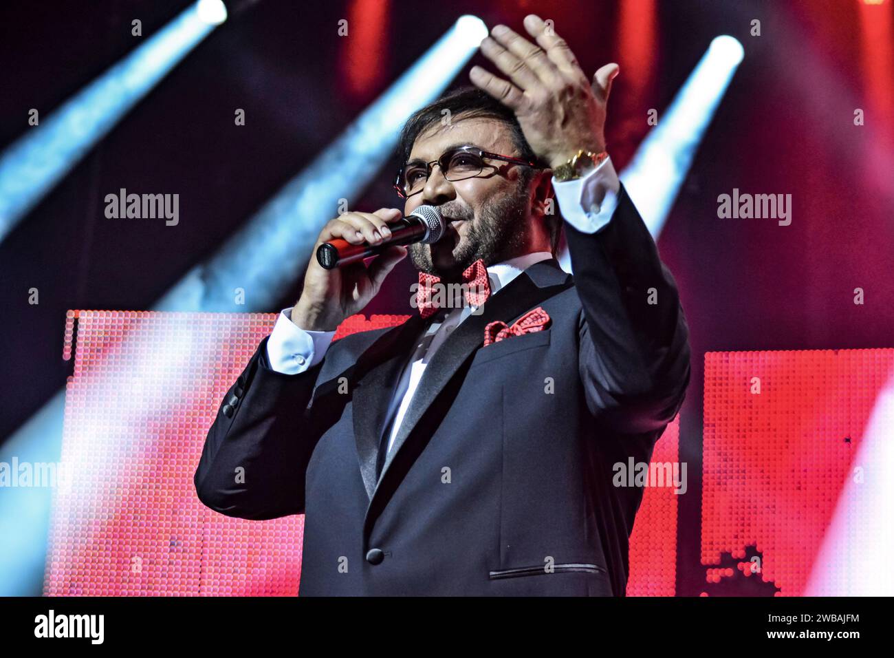 Singer Vitaliy Bilonozhko performs during the song festival "Melody of ...