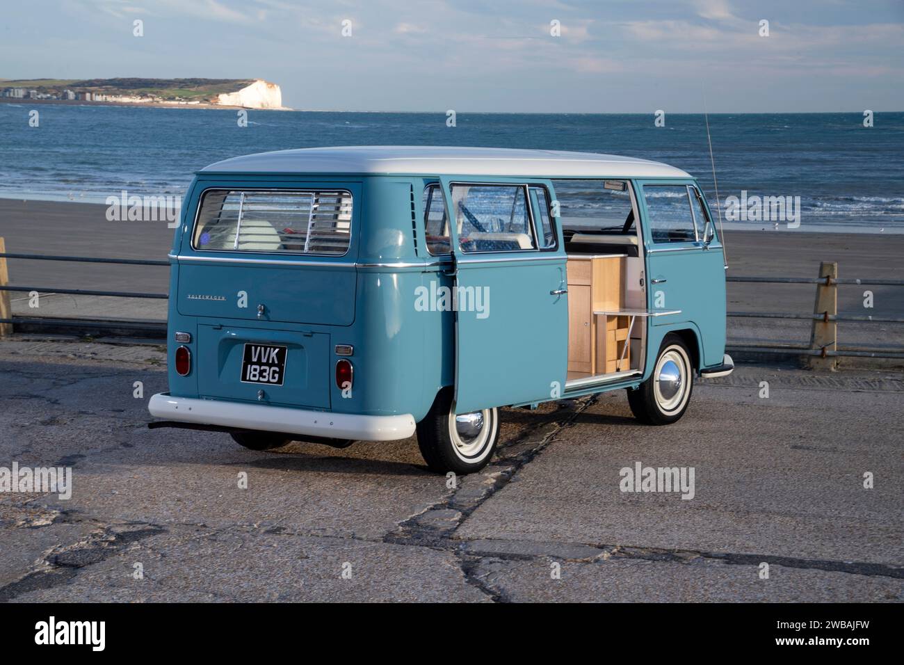 1969 VW T2 Bay Window camper van Stock Photo - Alamy