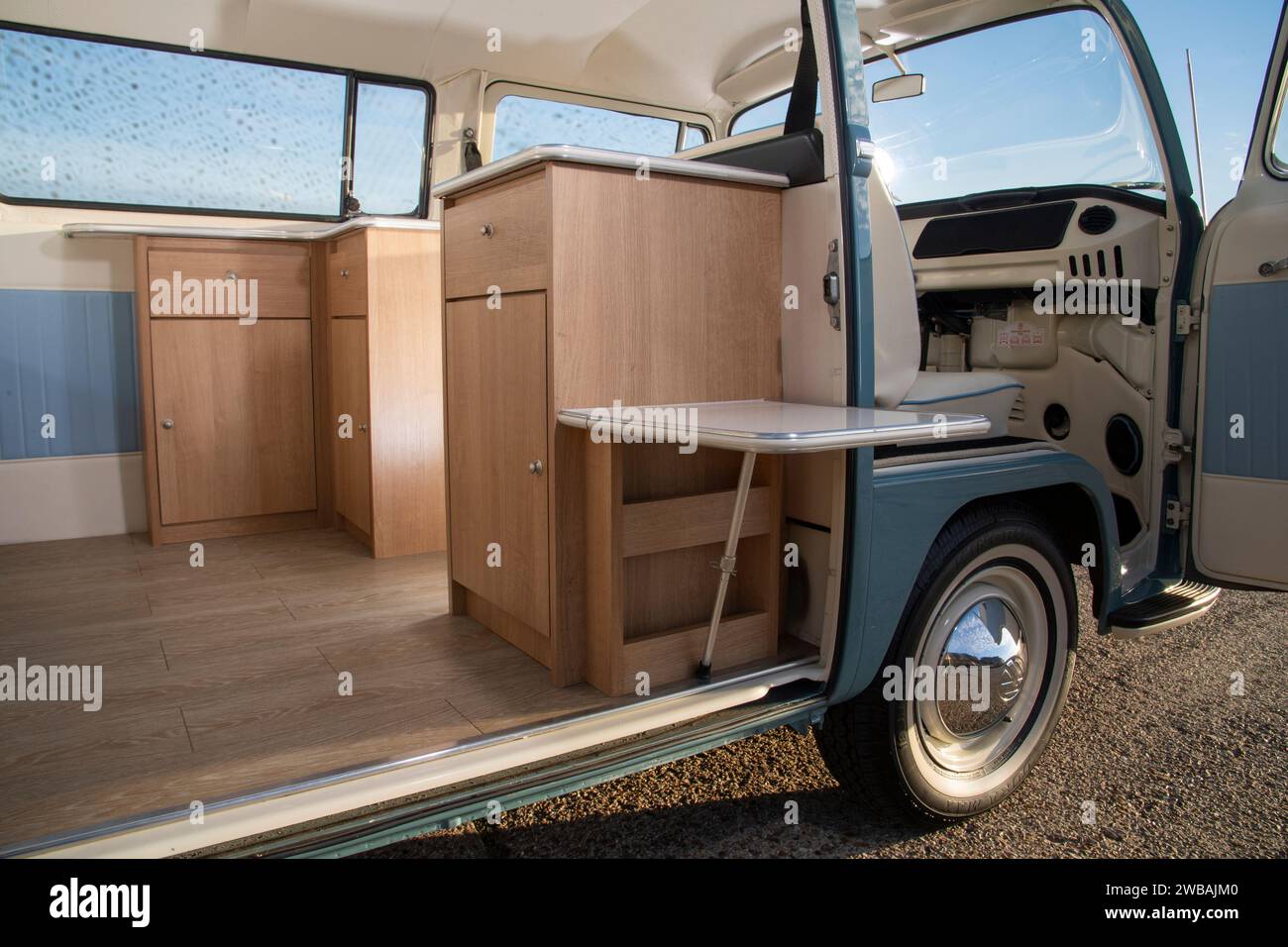 1969 VW T2 Bay Window camper van Stock Photo - Alamy