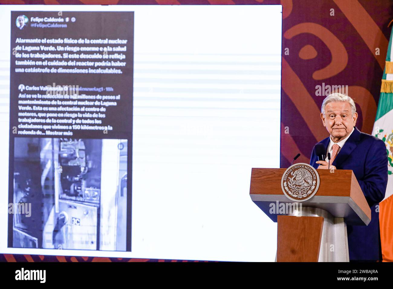 Andres Manuel Lopez Obrador, president of Mexico, press conference ...