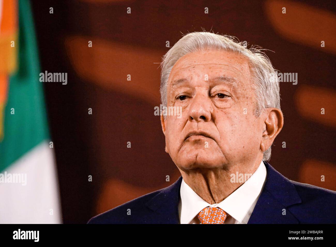 Andres Manuel Lopez Obrador, president of Mexico, press conference ...