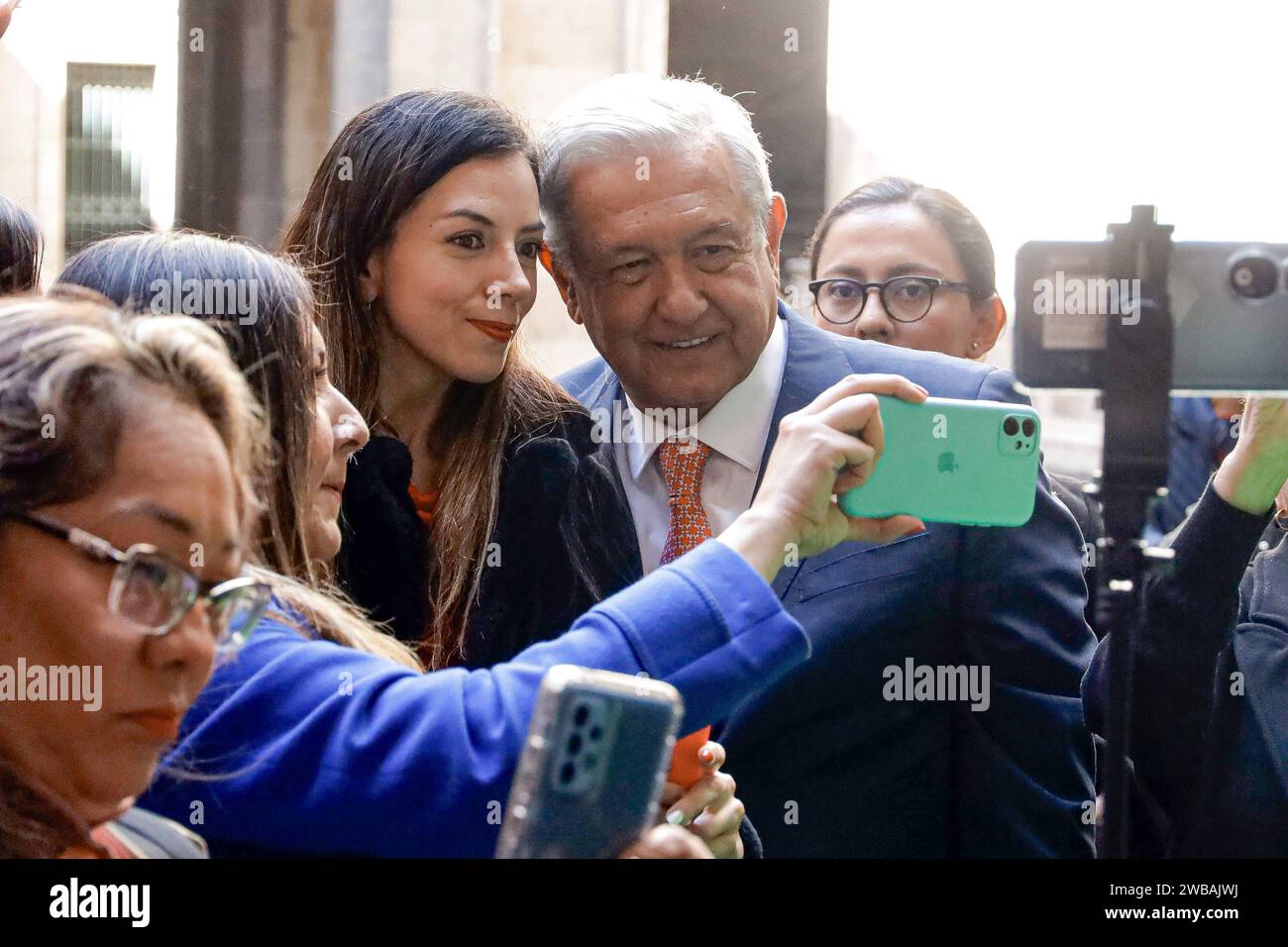 Andres Manuel Lopez Obrador, president of Mexico, press conference ...