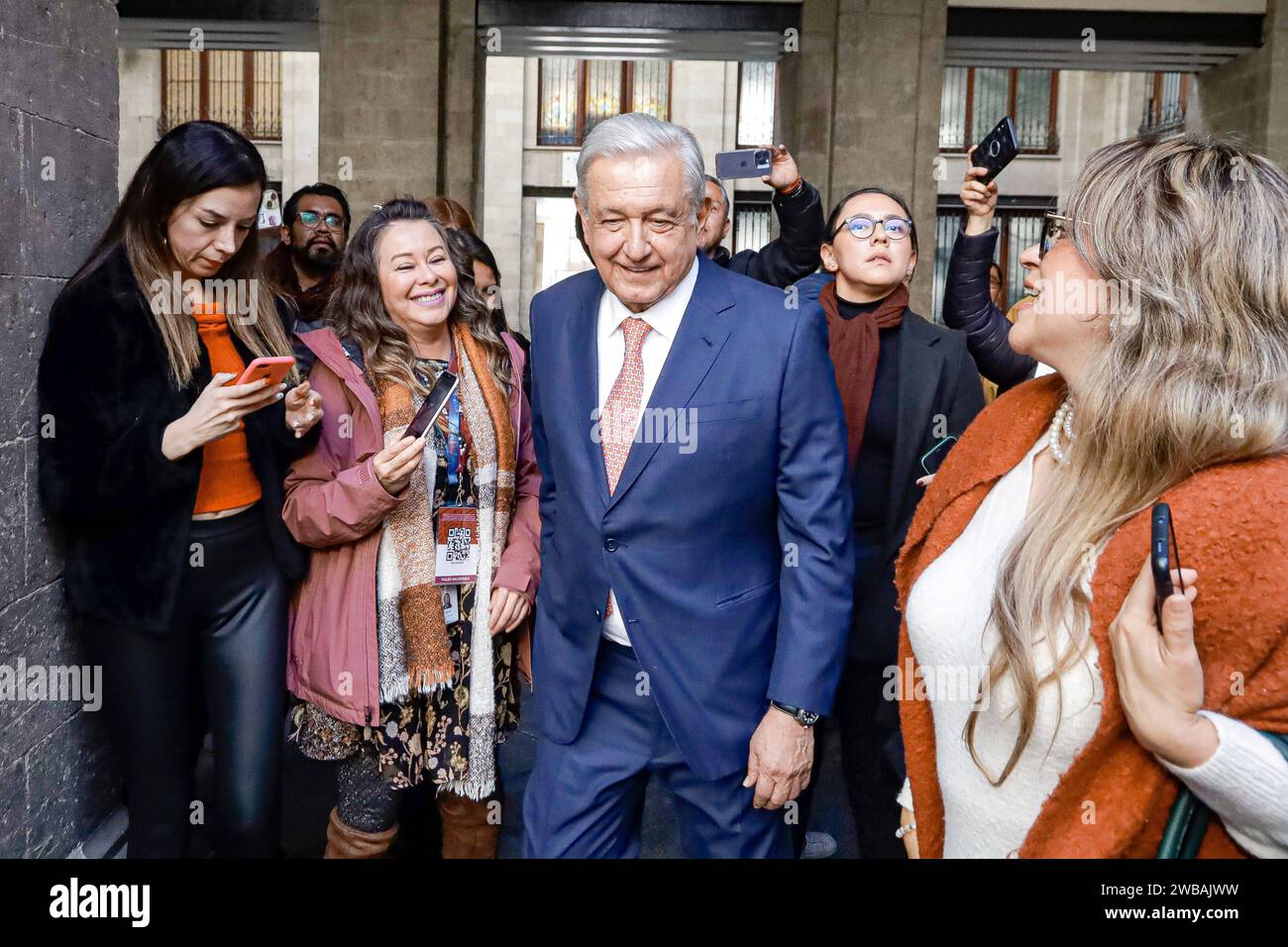 Andres Manuel Lopez Obrador, president of Mexico, press conference ...