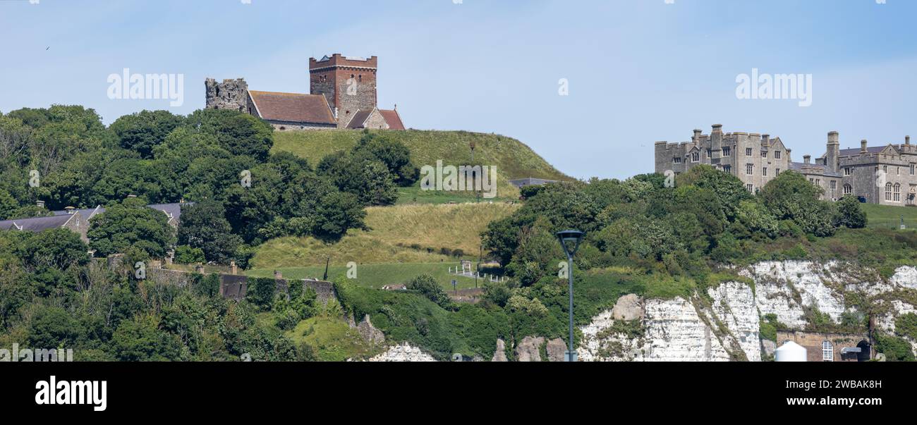 St Marys Church on hilltop in Dover Kent England Stock Photo - Alamy
