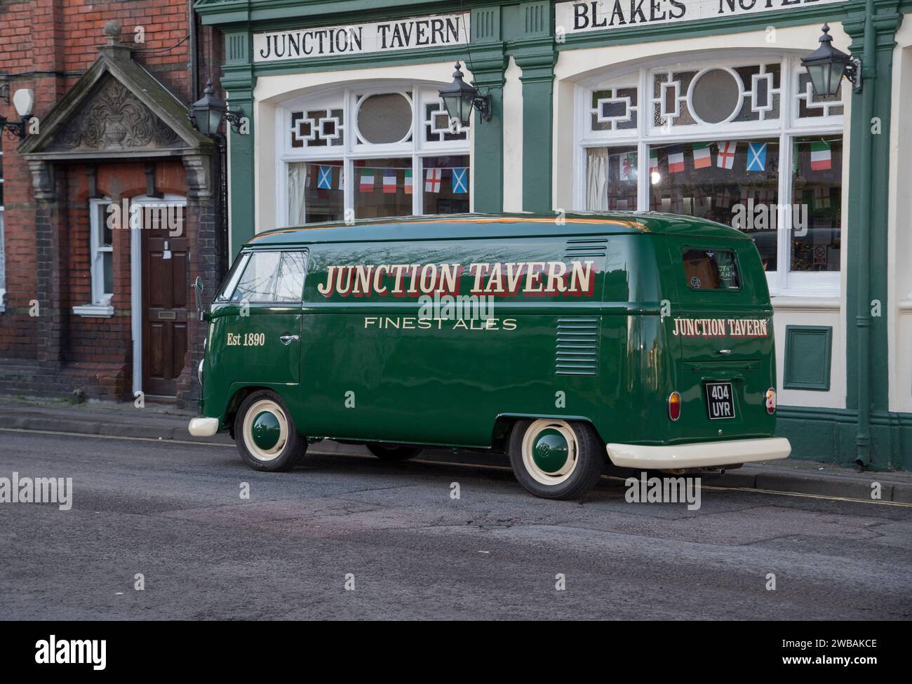 VW Type 2 Split screen panel van converted to a camper Stock Photo - Alamy