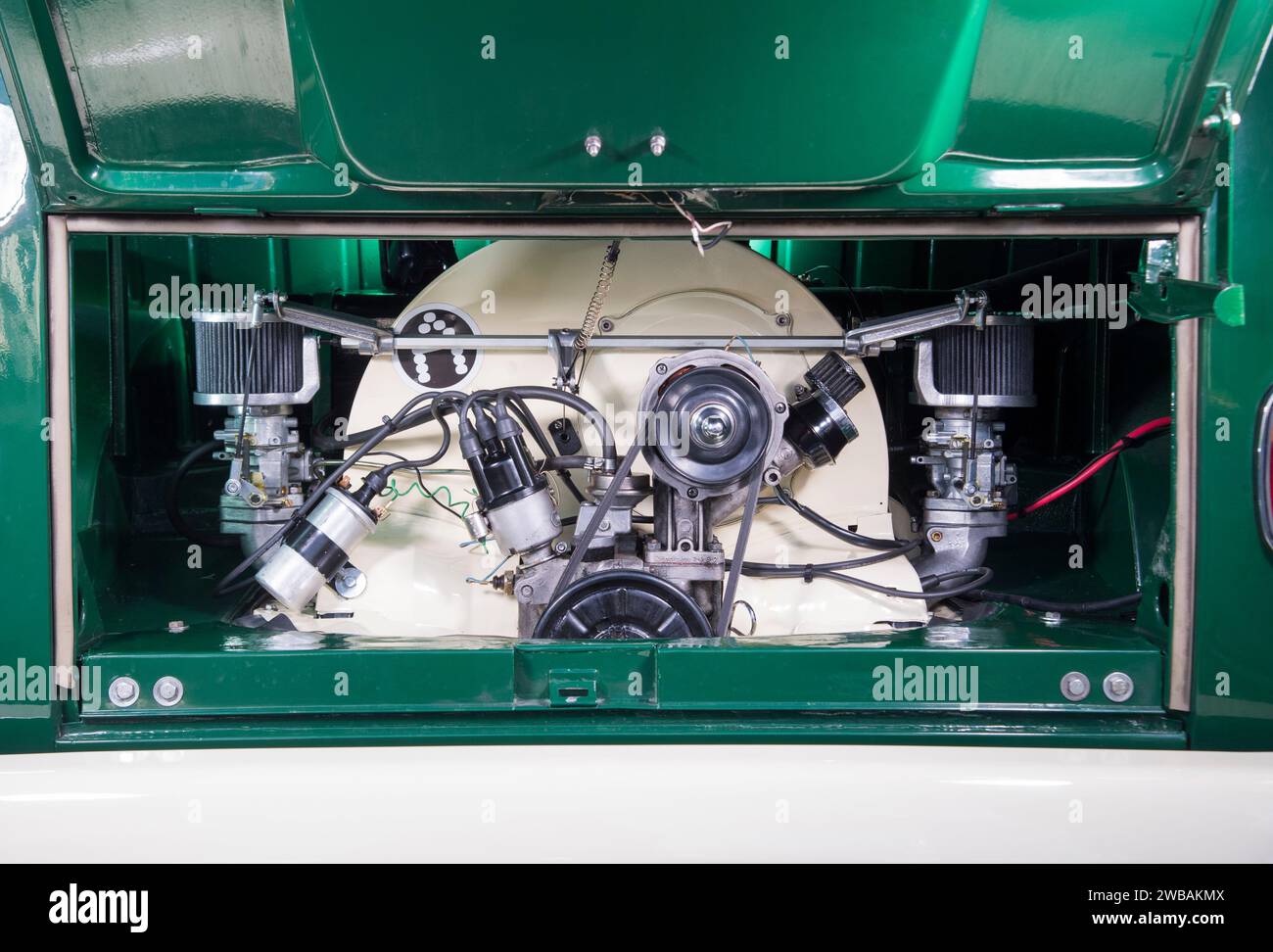 VW Type 2 Split screen panel van converted to a camper Stock Photo - Alamy