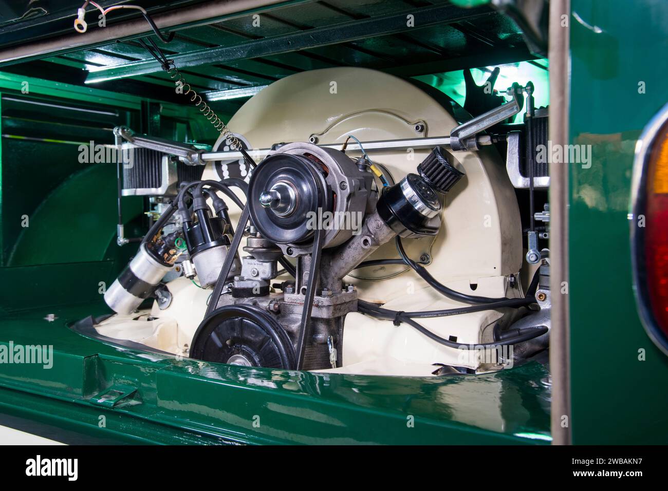 VW Type 2 Split screen panel van converted to a camper Stock Photo - Alamy