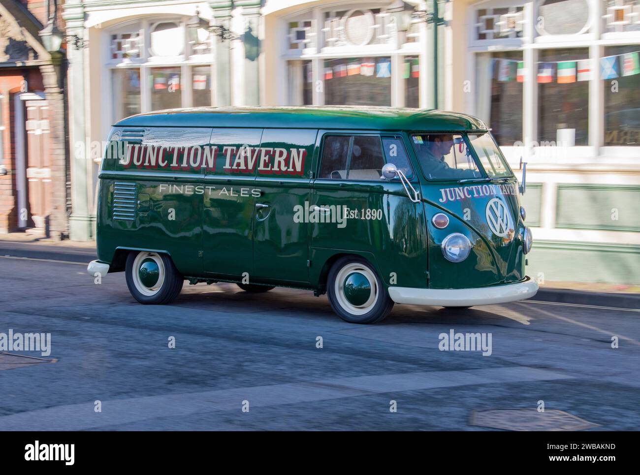 VW Type 2 Split screen panel van converted to a camper Stock Photo - Alamy
