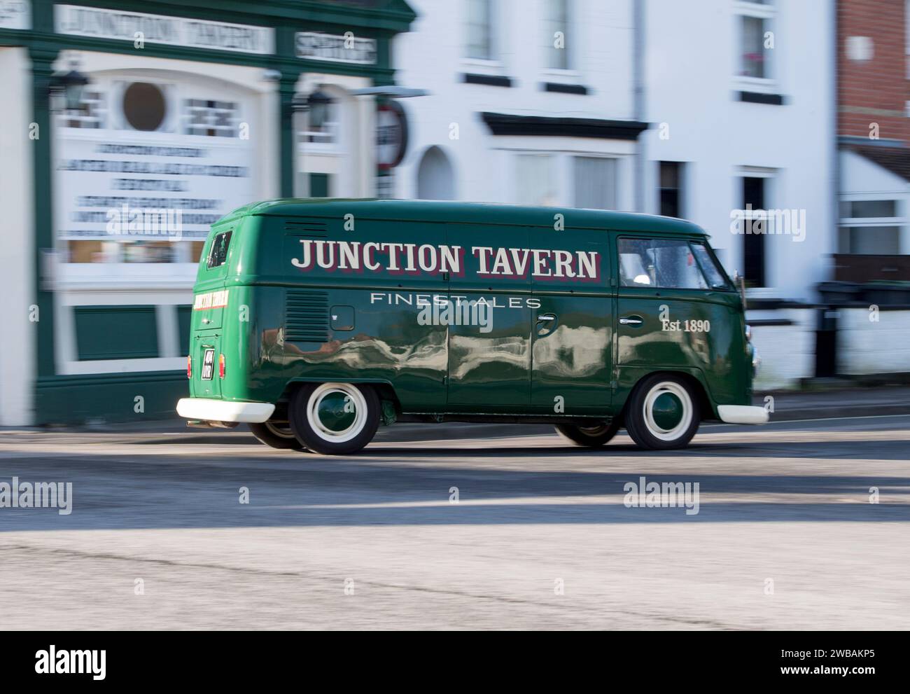 VW Type 2 Split screen panel van converted to a camper Stock Photo - Alamy