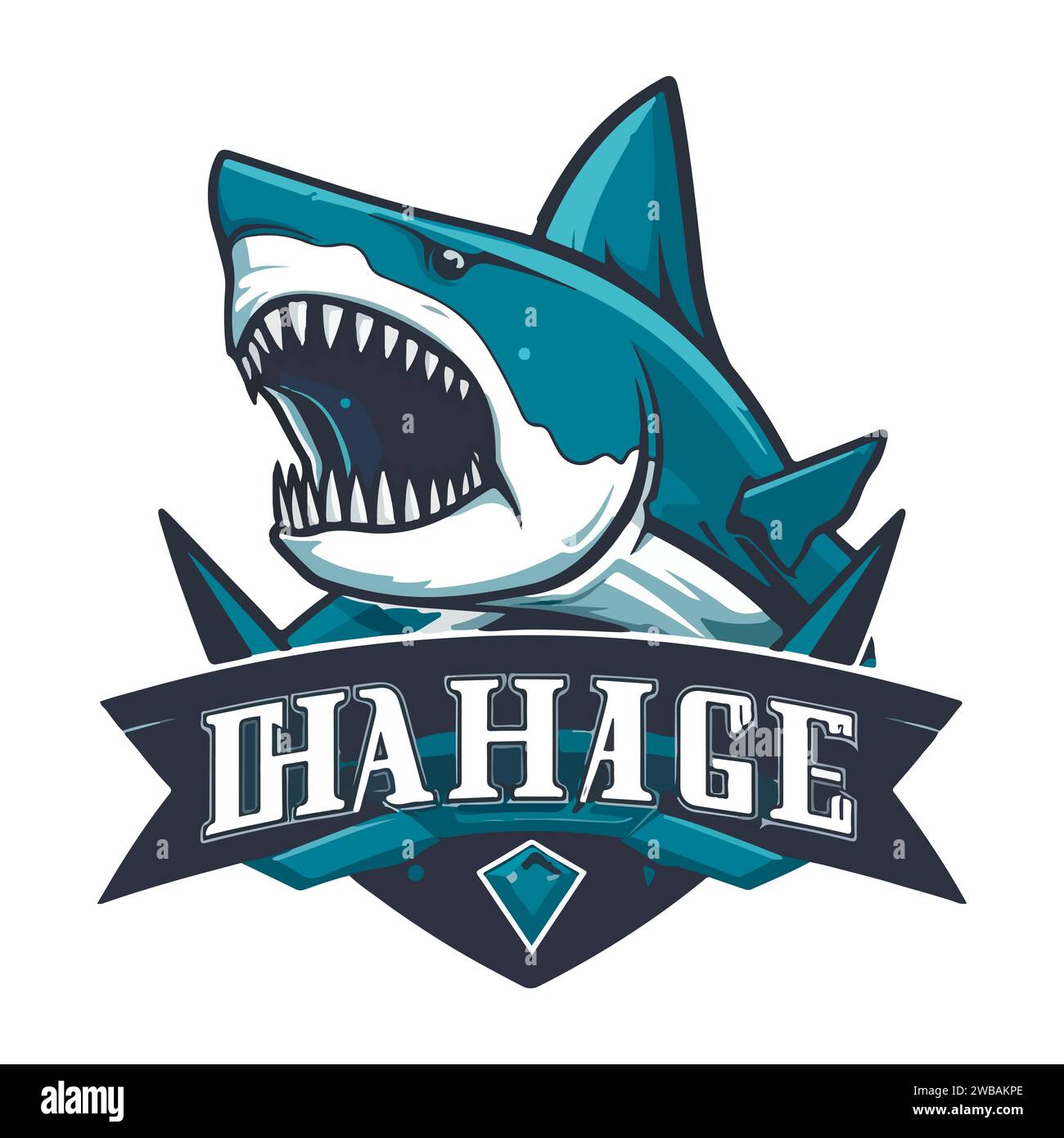Shark power logo Cut Out Stock Images & Pictures - Alamy