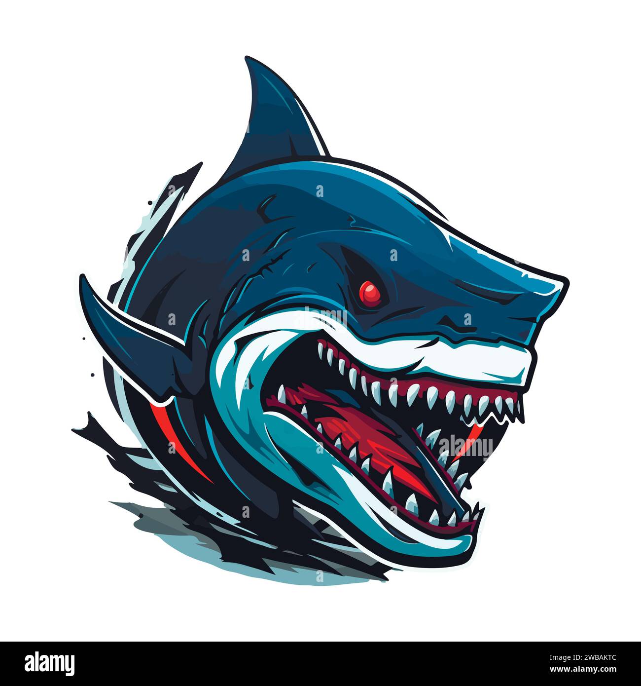 Shark power logo Cut Out Stock Images & Pictures - Alamy
