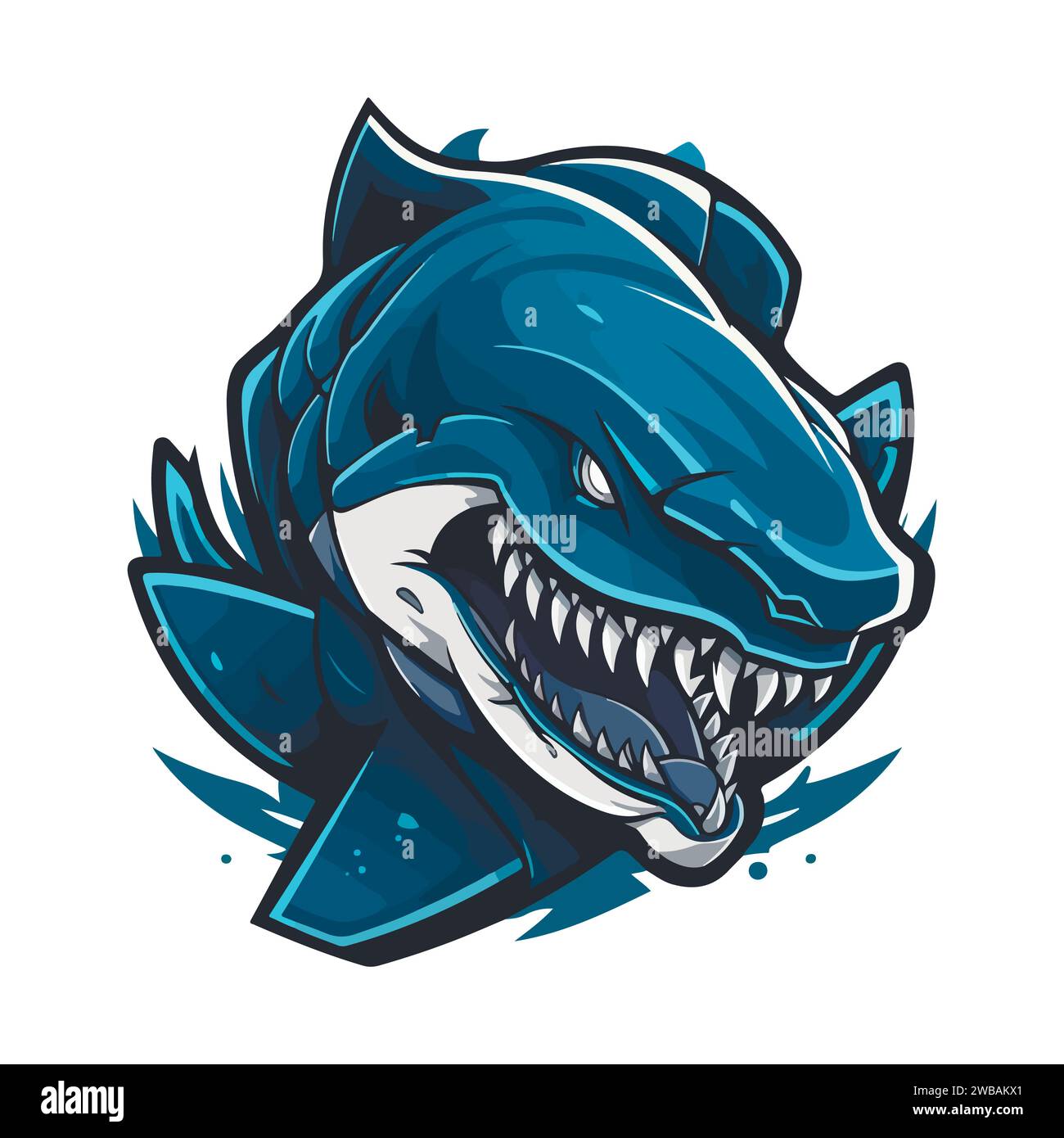 Shark power logo Cut Out Stock Images & Pictures - Alamy